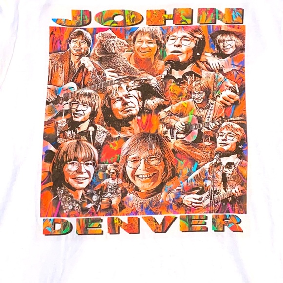 Vintage | Shirts | John Denver Smiley Face Tshirt Size Sm | Poshmark